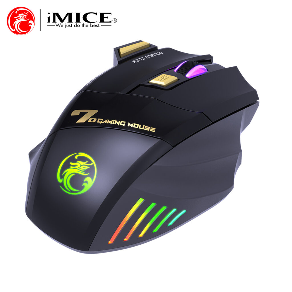 iMICE GW-X7 Bluetooth Rechargeable Optical Wireless Gaming Mouse with ...